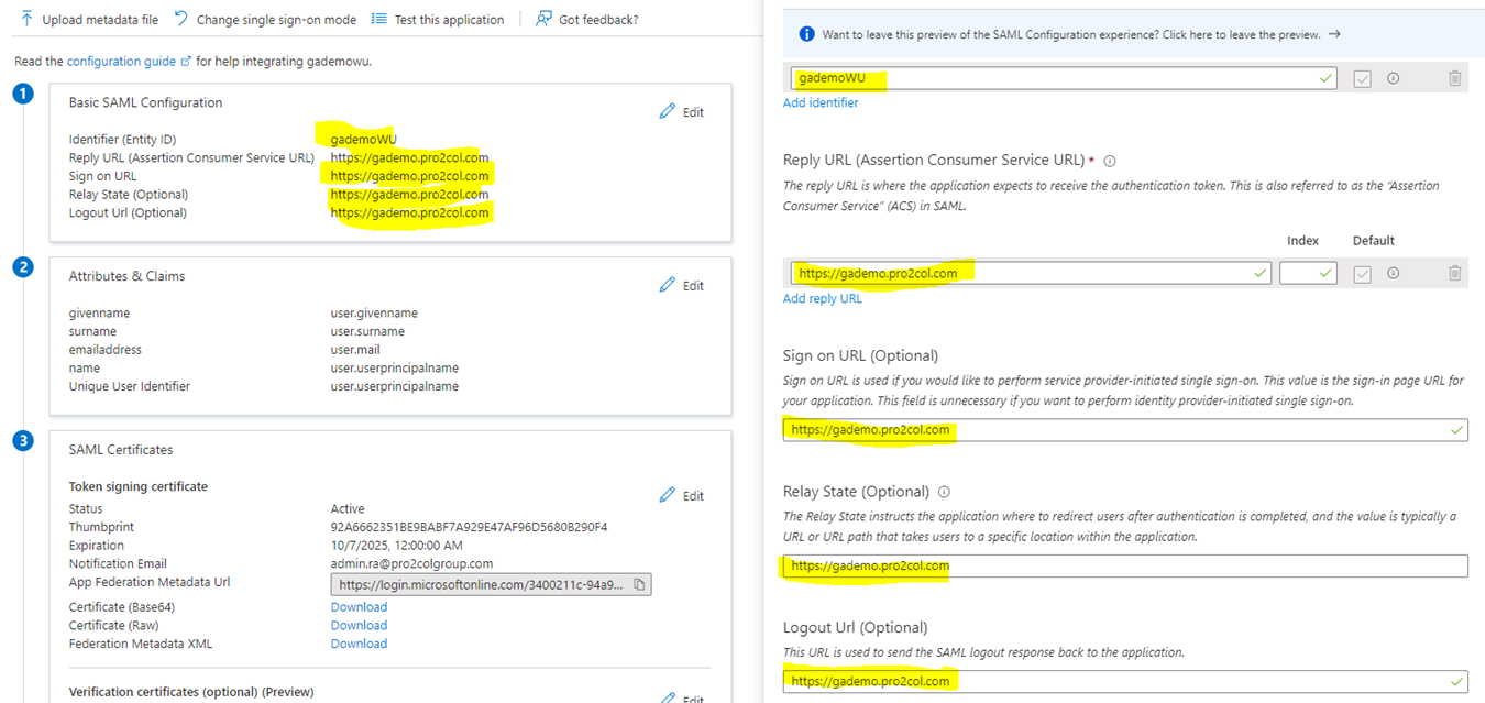 Using Azure AD SAML for both users and admins in GoAnywhere
