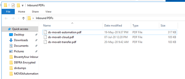 How do I merge PDF files with MOVEit Automation?