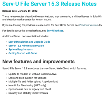 Solarwinds Serv-U MFT Server review by James Lewis